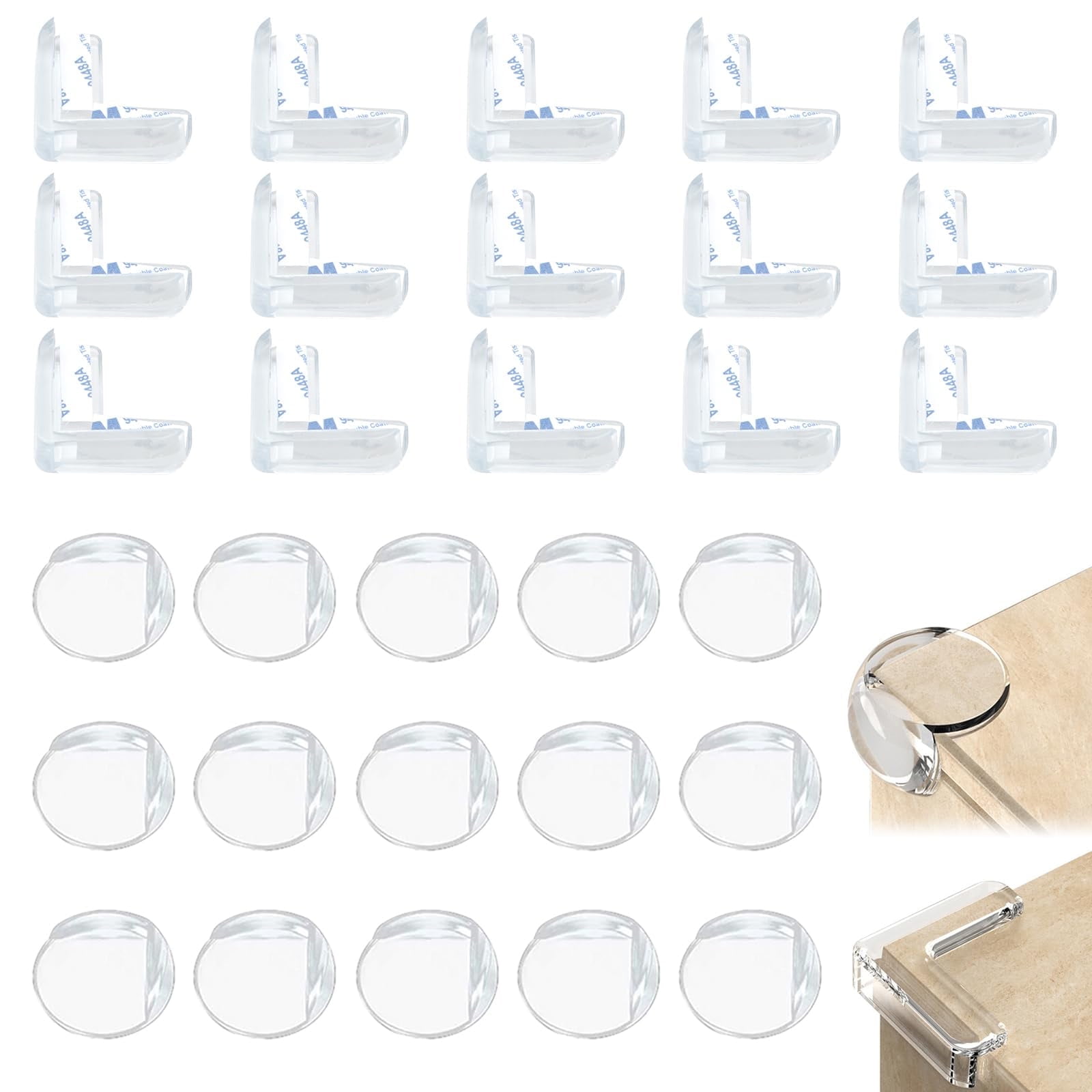 30 Corner Protectors for Baby, Clear Guard & Edge Safety Bumpers for ...