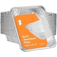 [30 Count 9x13 Inch Aluminum Pans, Half Size Deep Steam Foil Pans ...