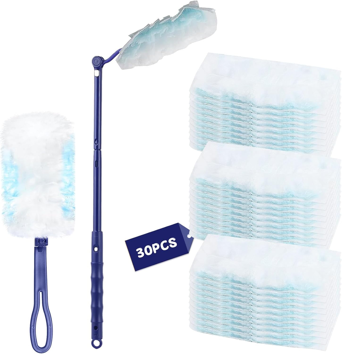 30 Count Disposable Duster Refill,Electrostatic Replacement Head with 2 ...