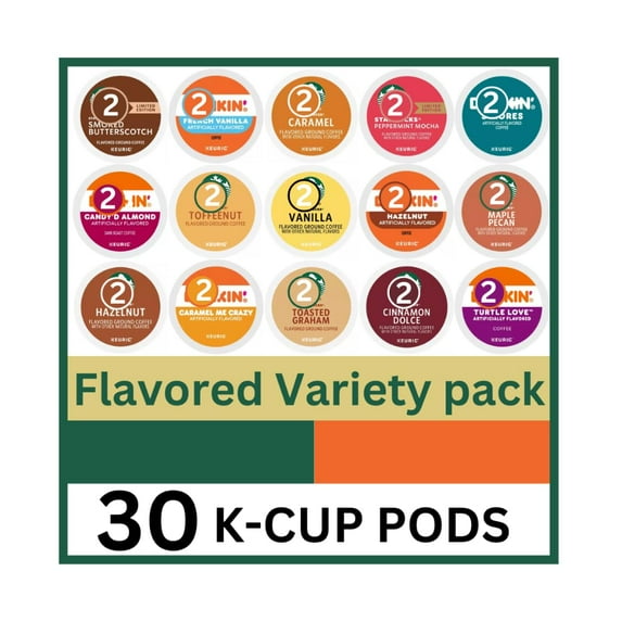 30 Count - Flavored Variety Pack Coffee Pods K Cup Sampler – Hazelnut ...