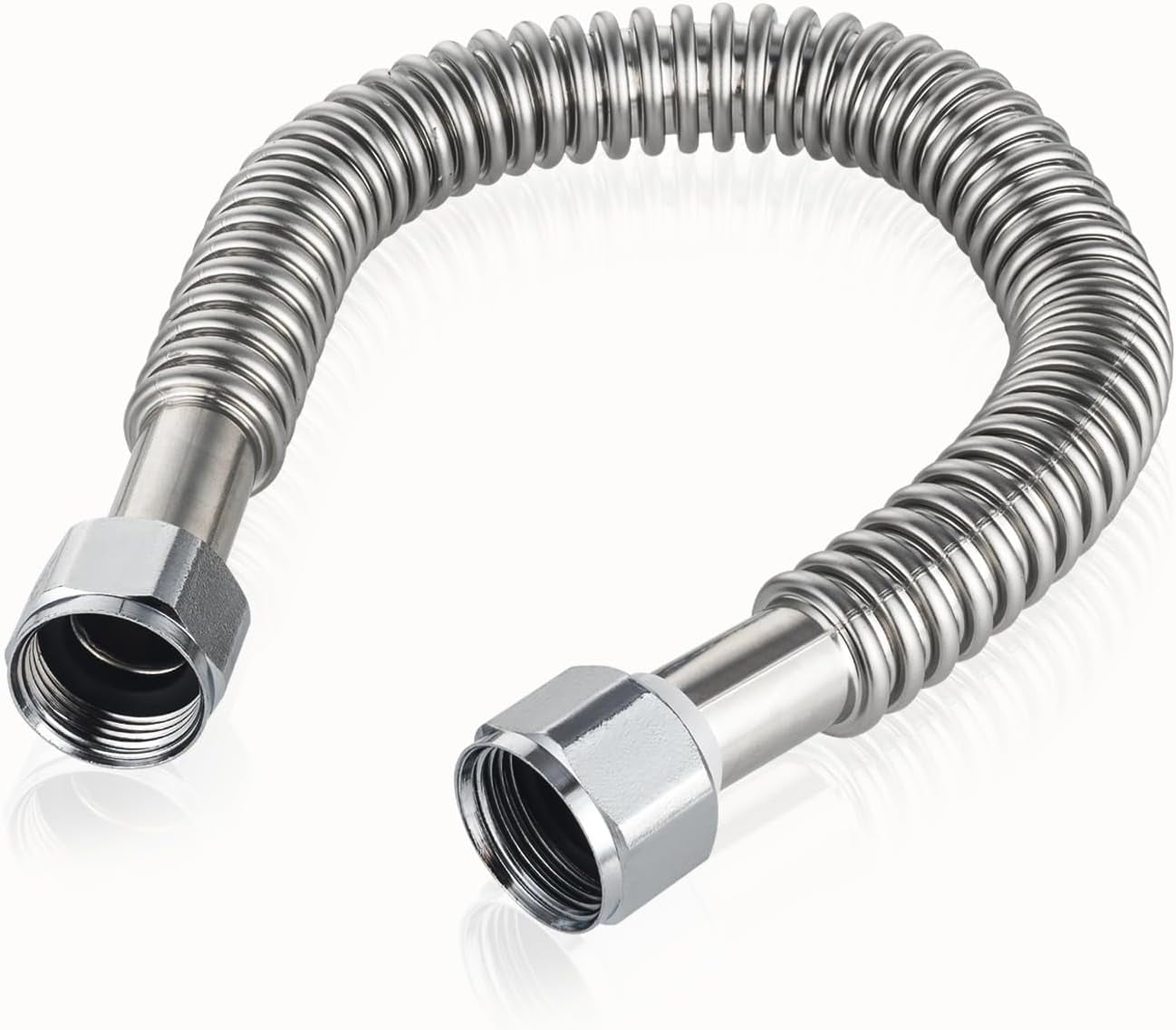 30-Count Flexible Stainless Steel Water Heater Hose with Corrugated ...
