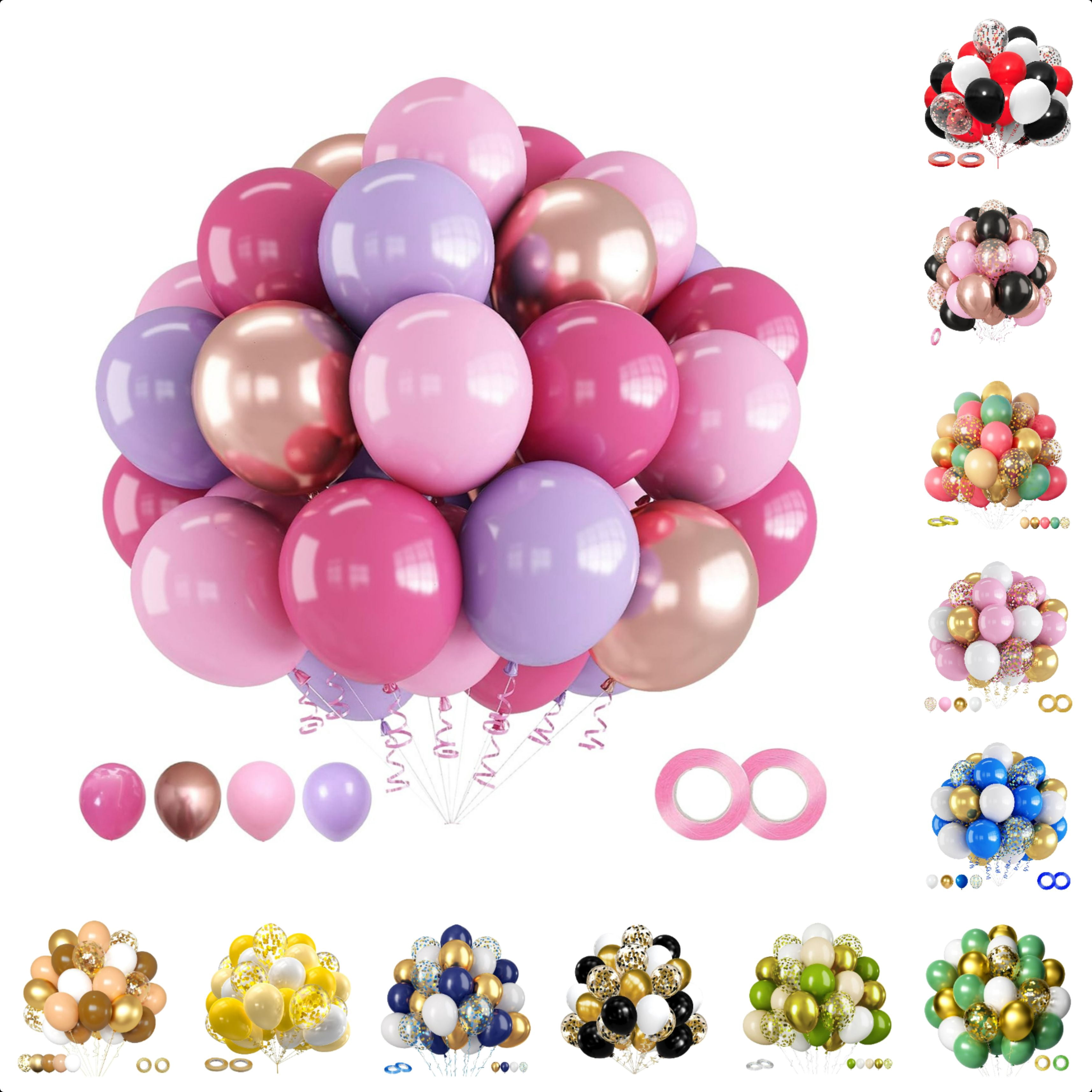 30 Count Polyester Balloon Set for Party Decorations - Helium Safe ...