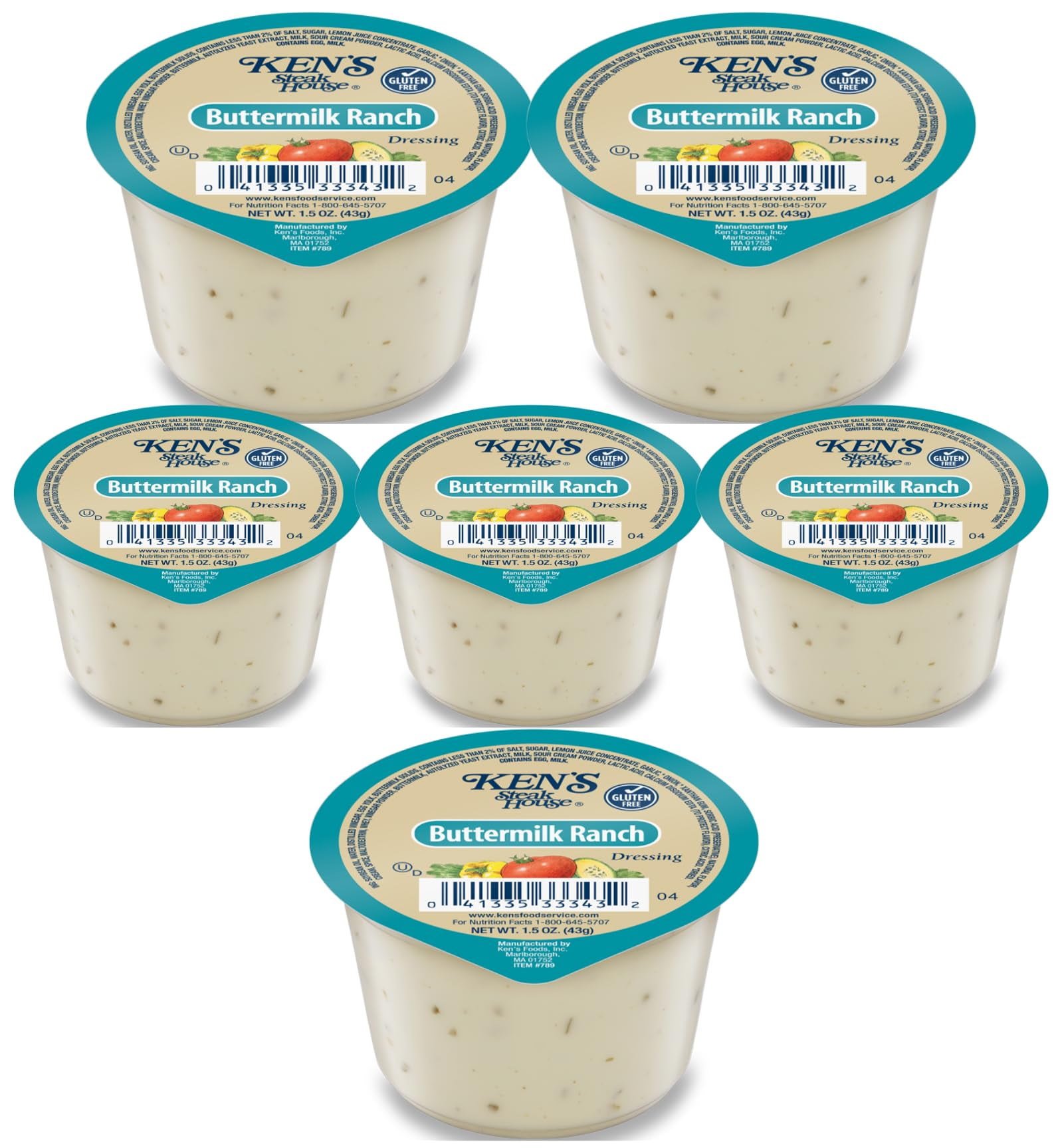 30 Count | Salad Dressing Dipping Sauce Portion Cups | Single Serve ...