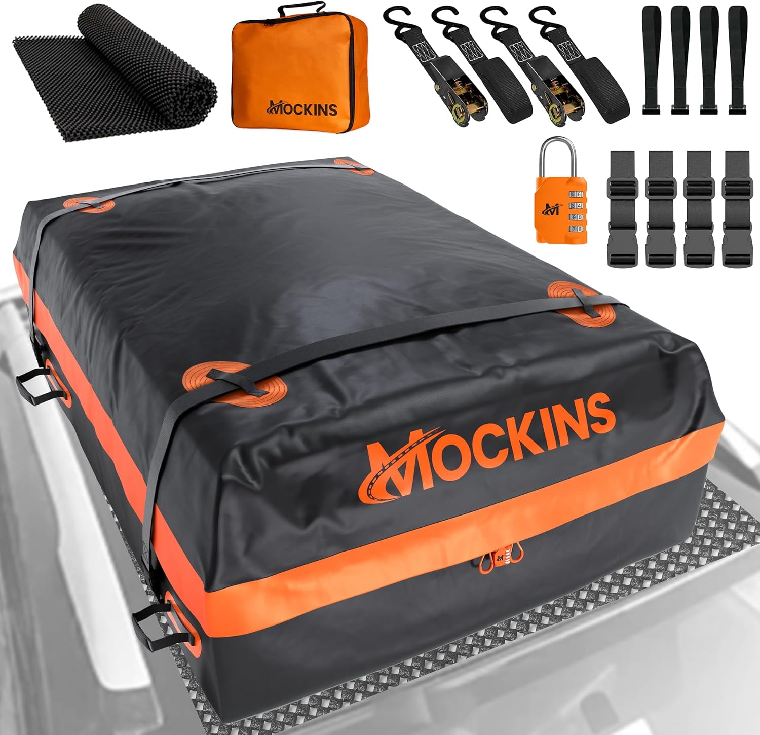 30 CuFt Waterproof Rooftop Cargo Carrier Bag | 60"x43"x20" Car Top ...