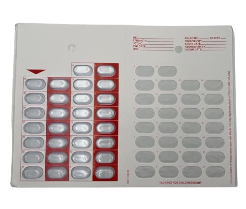 30 Day Single Dose Cold Seal Medication Blister Pack, Just Fill and Seal Disposable Blisters for ...