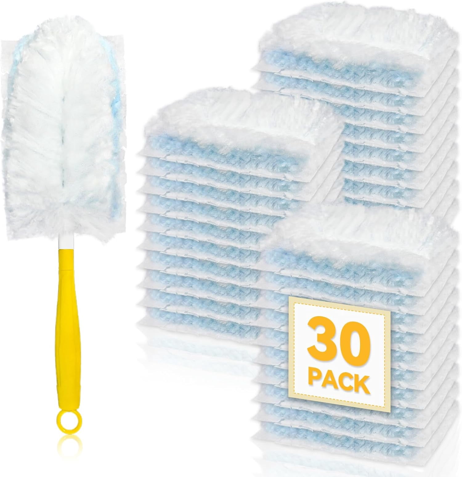30 Dusters Refills Compatible with Duster Handle Models, 180? One Sided ...