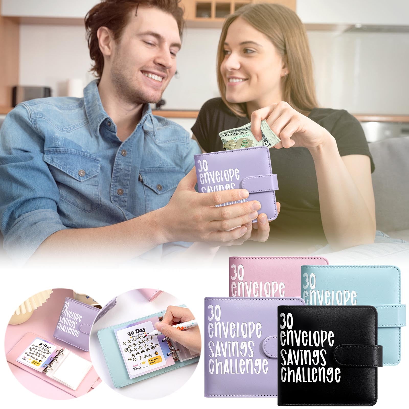 30 Envelope Binder, Budget Binder with Cash Envelopes, Savings ...