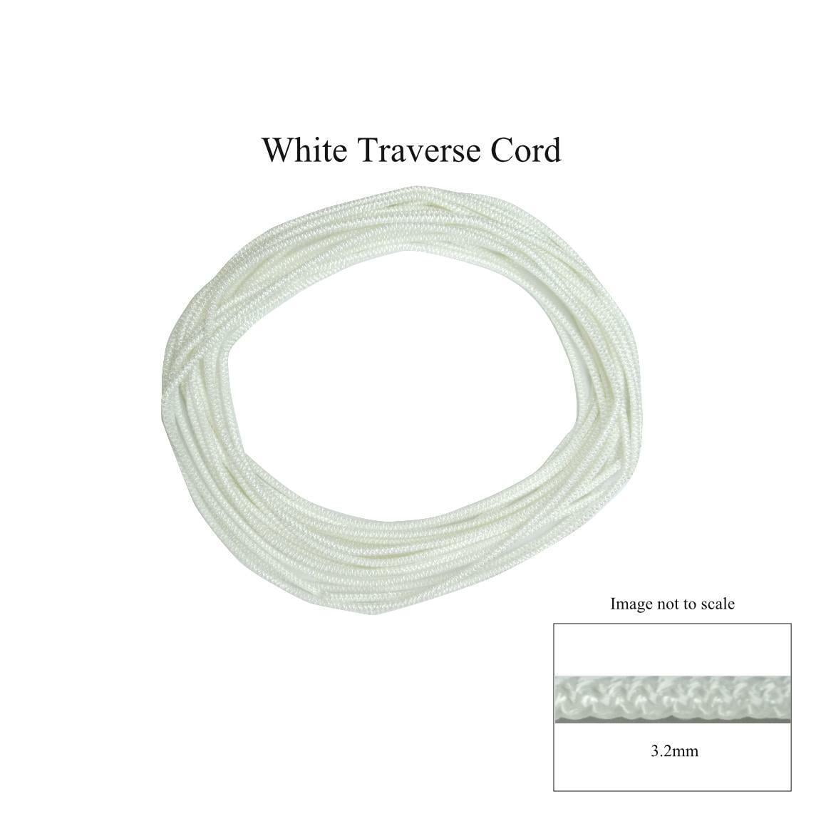 30 FEET (10 yds) 3.2mm White STANDARD TRAVERSE ROD CORD String ...