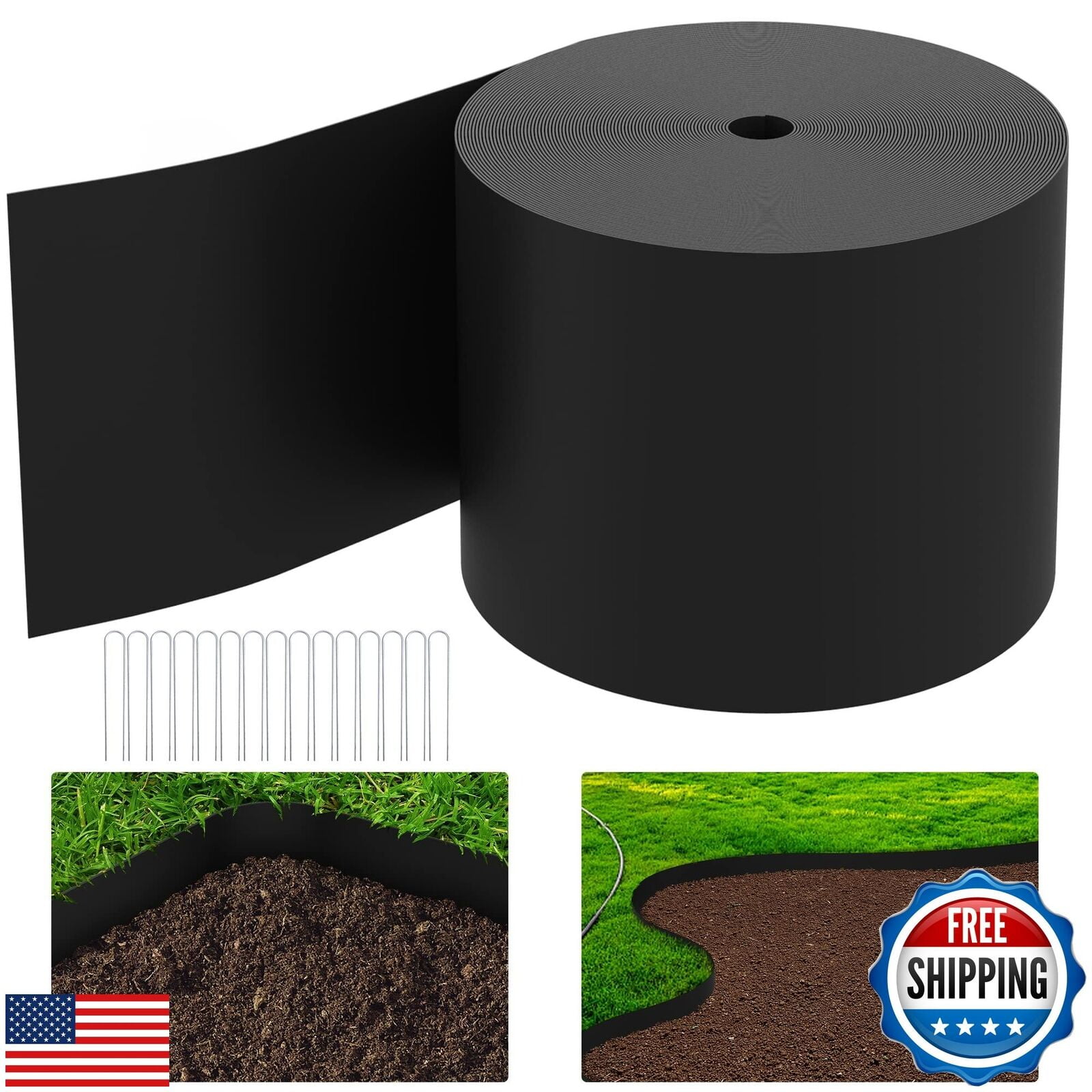 30 FT Grass Barrier Landscape Edging Coil -5 inch Depth Terrace Board ...