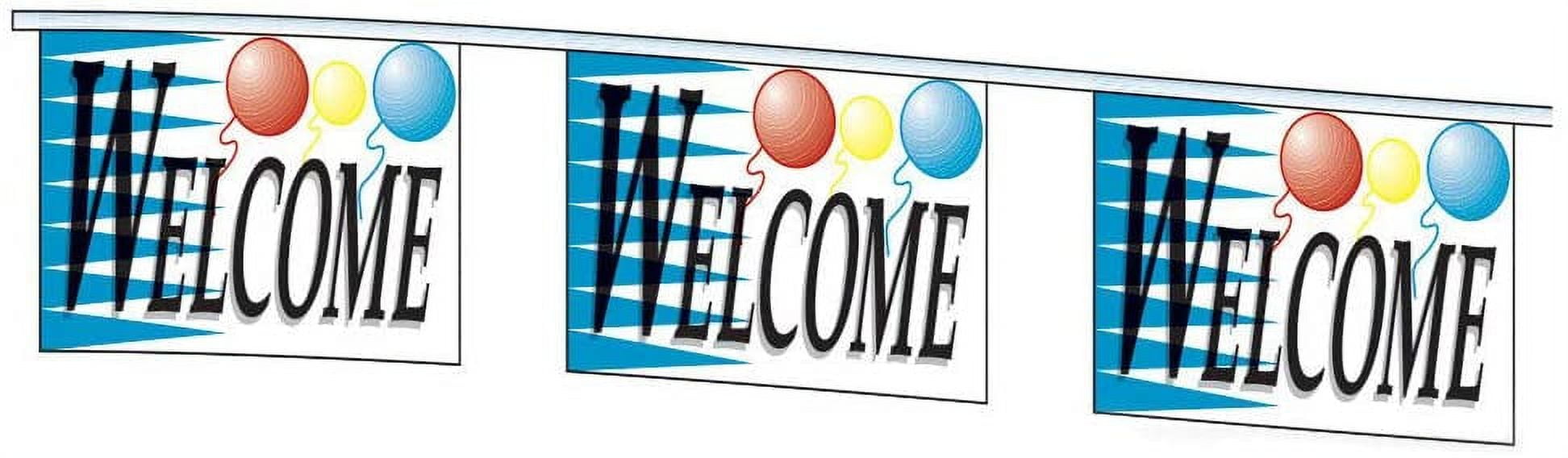 30 FT. Rectangular WELCOME Streamers, Includes [10] 12" H x 18" L ...