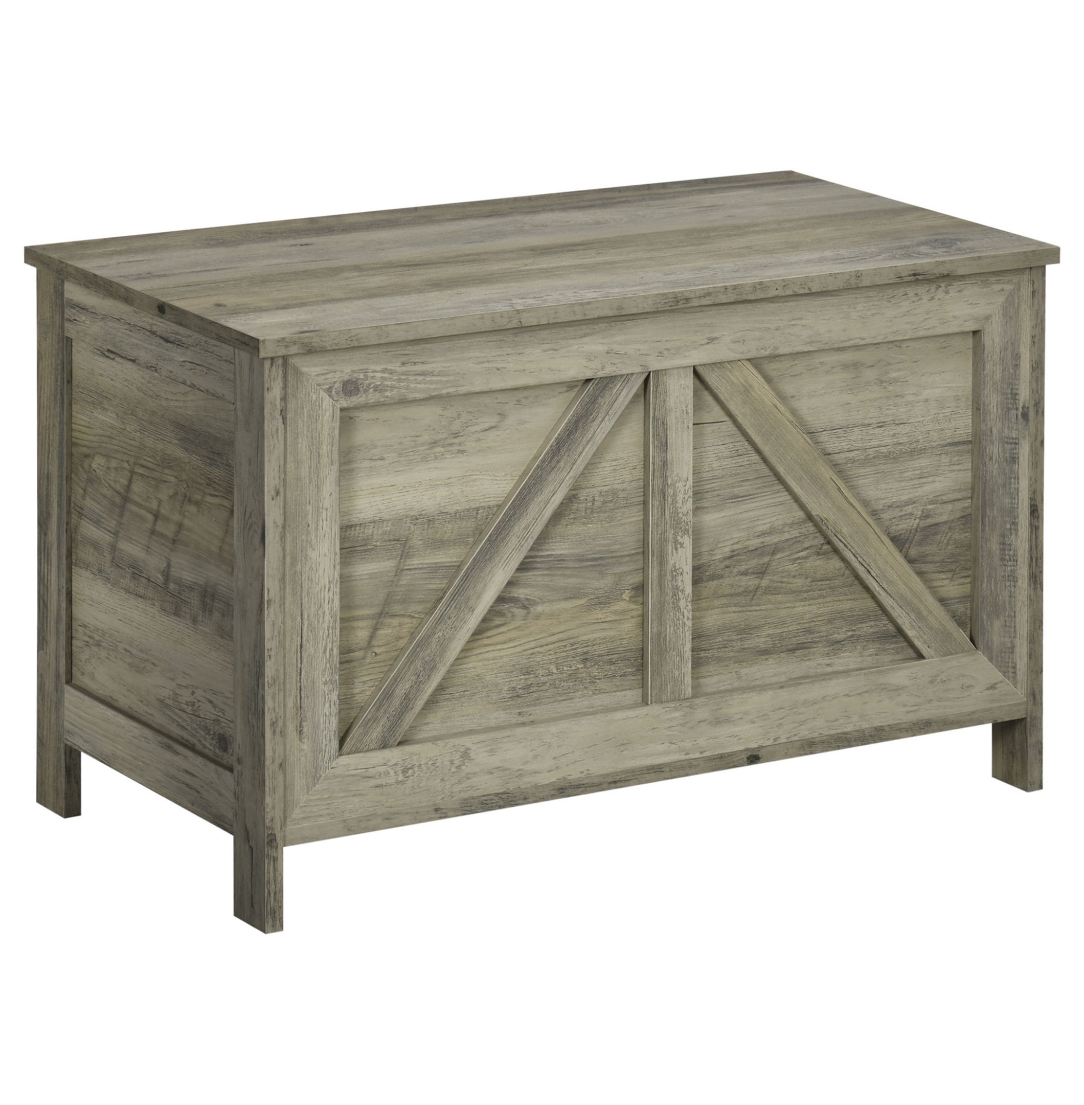 30" Farmhouse Storage Chest, Lift Top Box Organizer with Safety Hinge ...