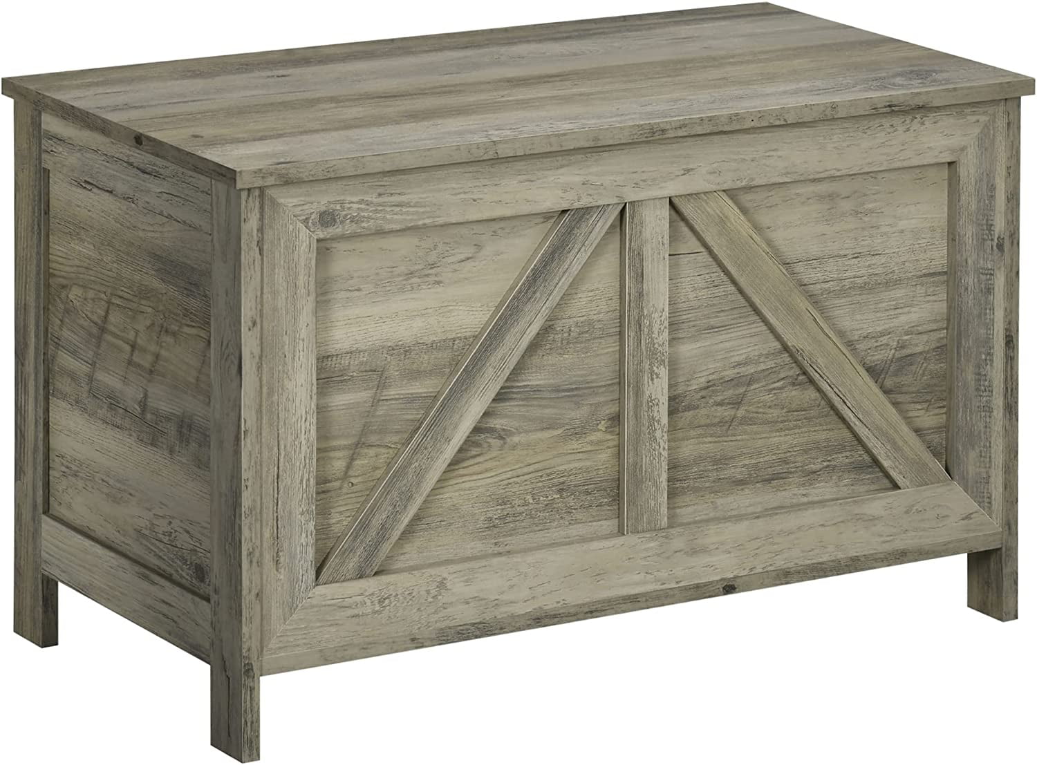 30" Farmhouse Storage Chest, Lift Top Box Organizer with Safety Hinge ...