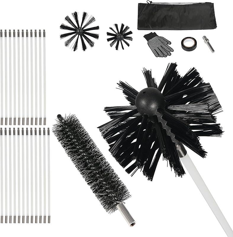 30 Feet Dryer Vent Cleaning Brush Kit, Multi-Purpose lint Cleaning ...