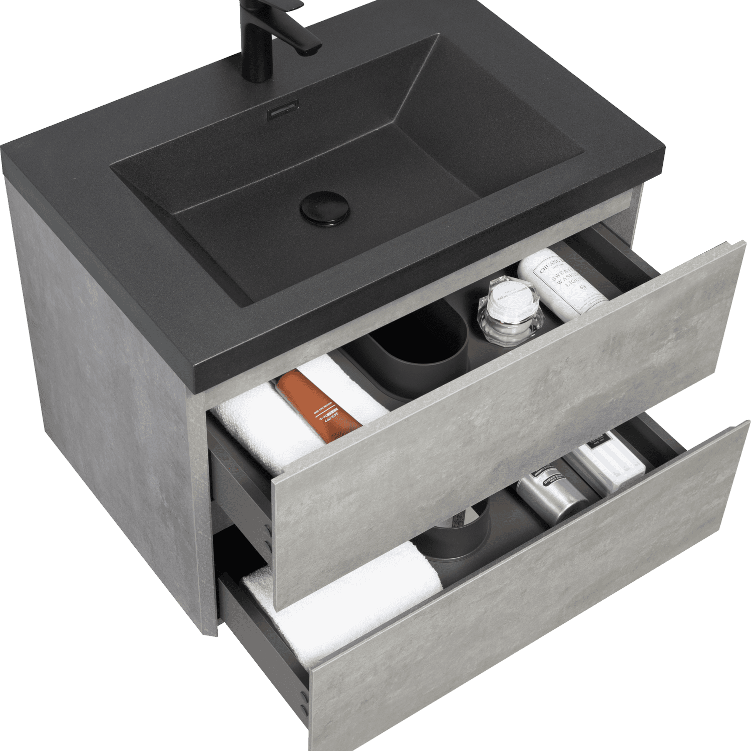 30” Floating Bathroom Vanity with Sink Modern Wall-Mounted Bathroom ...