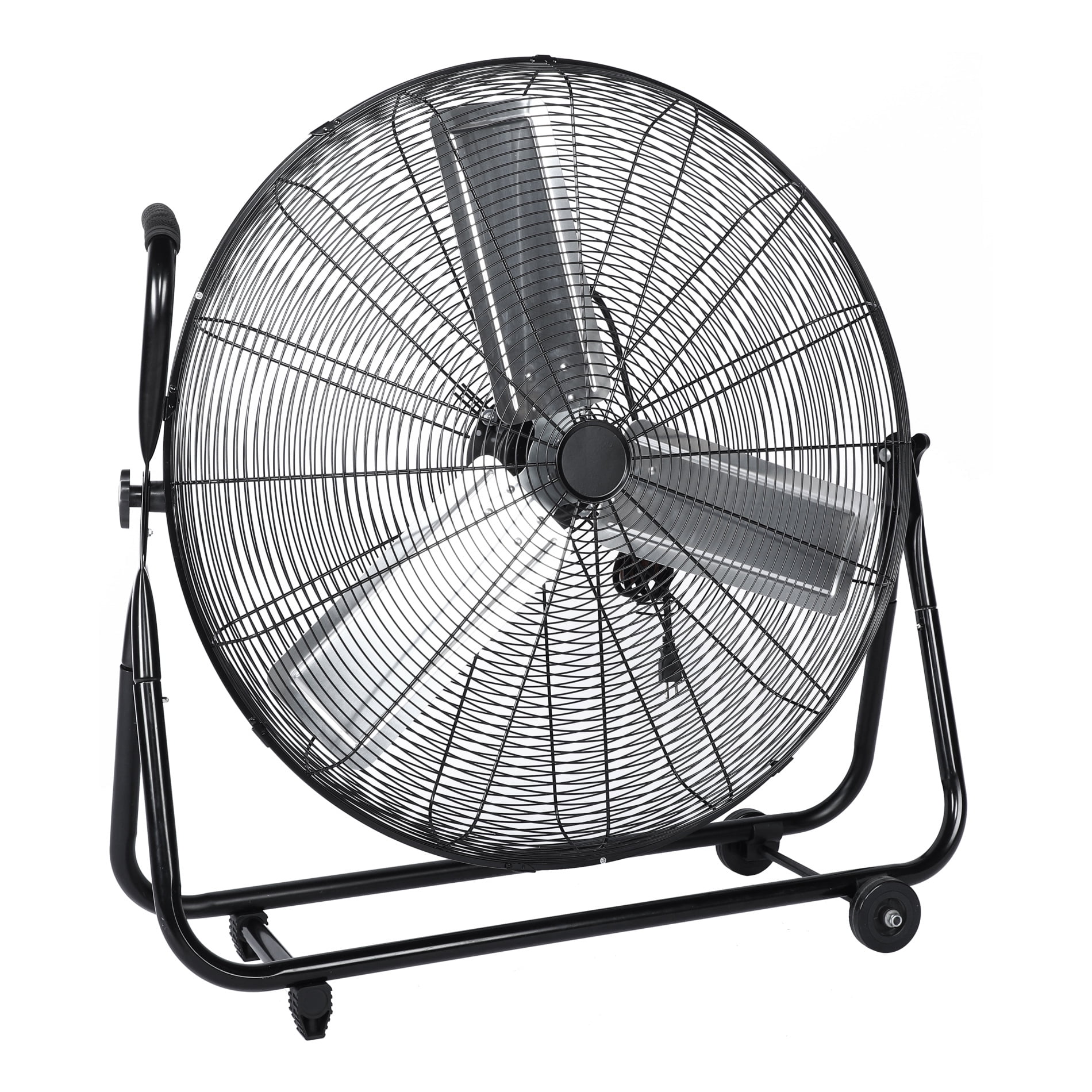 30'' Floor Fan with Roll Booster, Industrial Fan Grade Airflow, 360 ...
