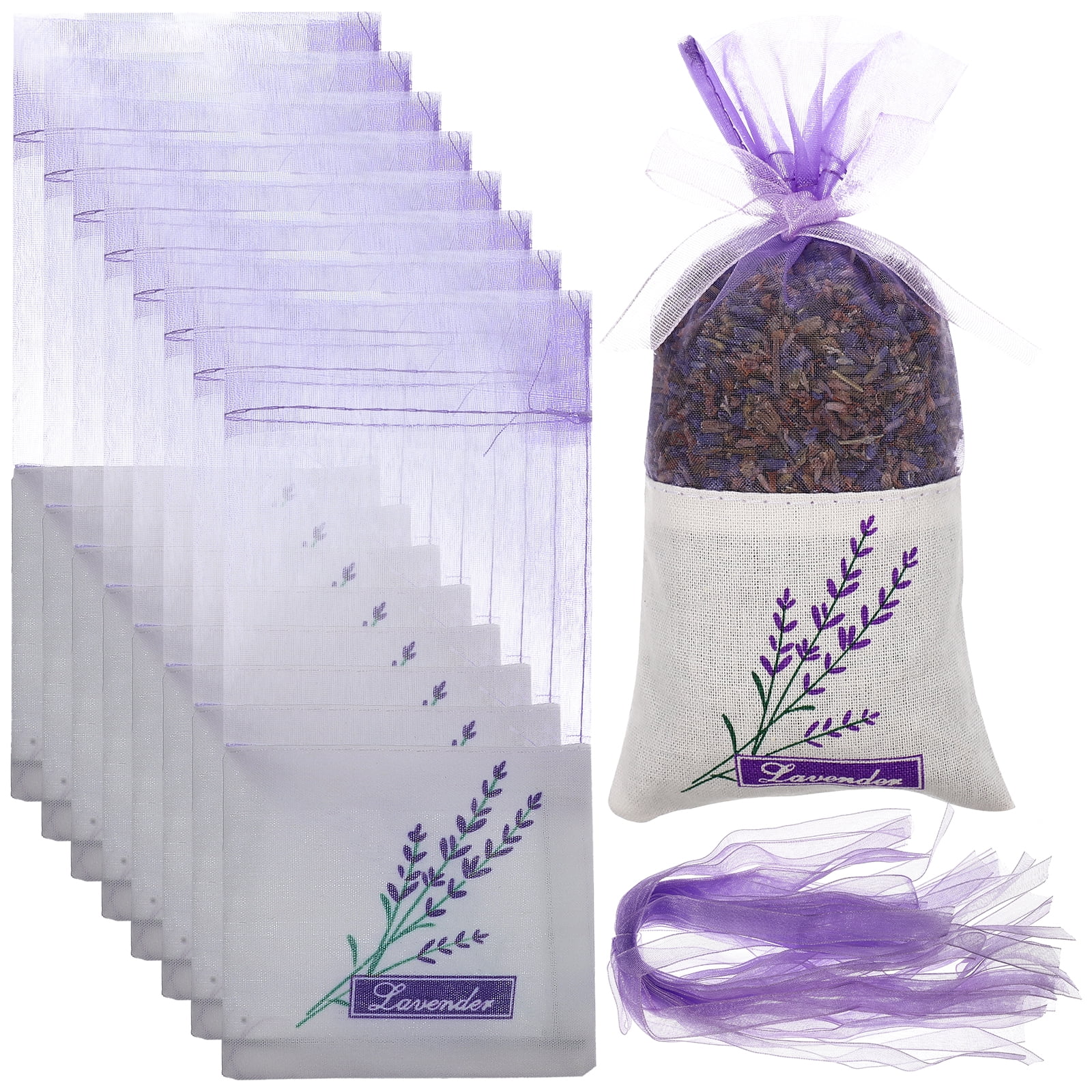 30 Flower Print Sachet Bags for Lavender, Light Purple - Walmart.com