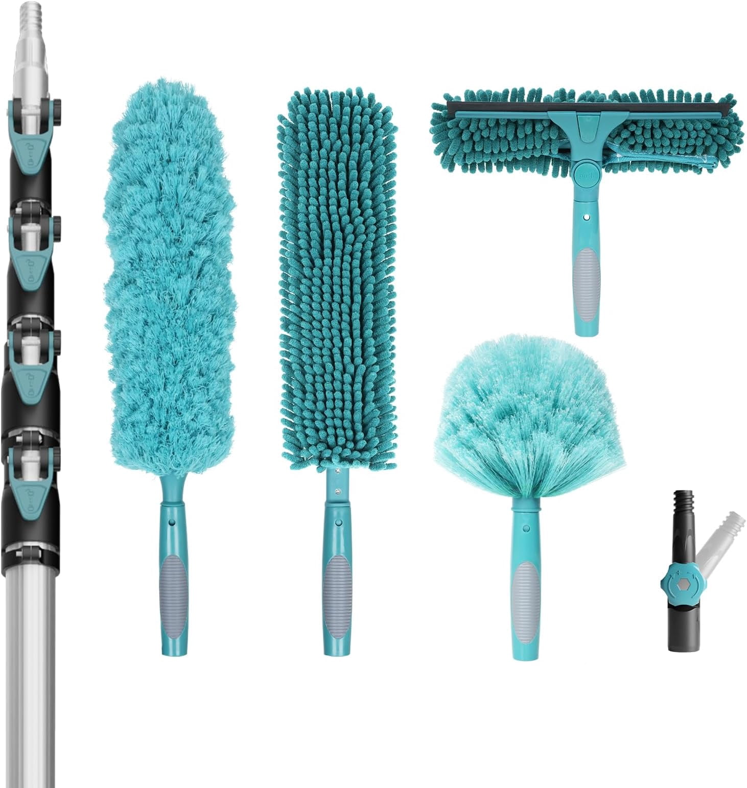 30 Foot High Reach Duster Kit with 6-24FT Extension Pole High Ceiling ...