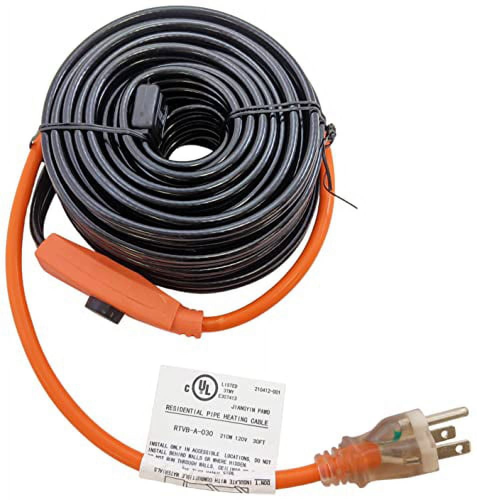 Free Shipping! 30 Foot Pipe Heating Cable, Turns On and Off ...