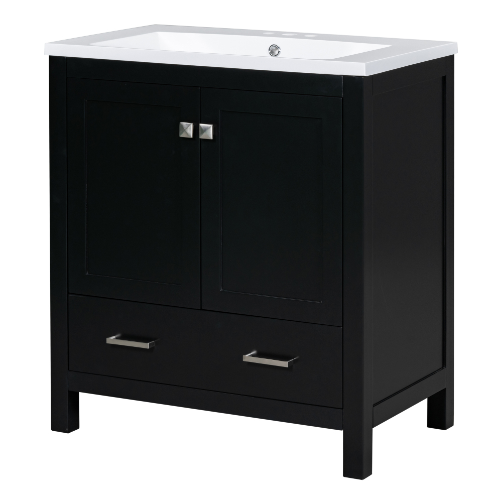 30" Freestanding Bathroom Vanity Cabinet with Single Undermount Sink ...