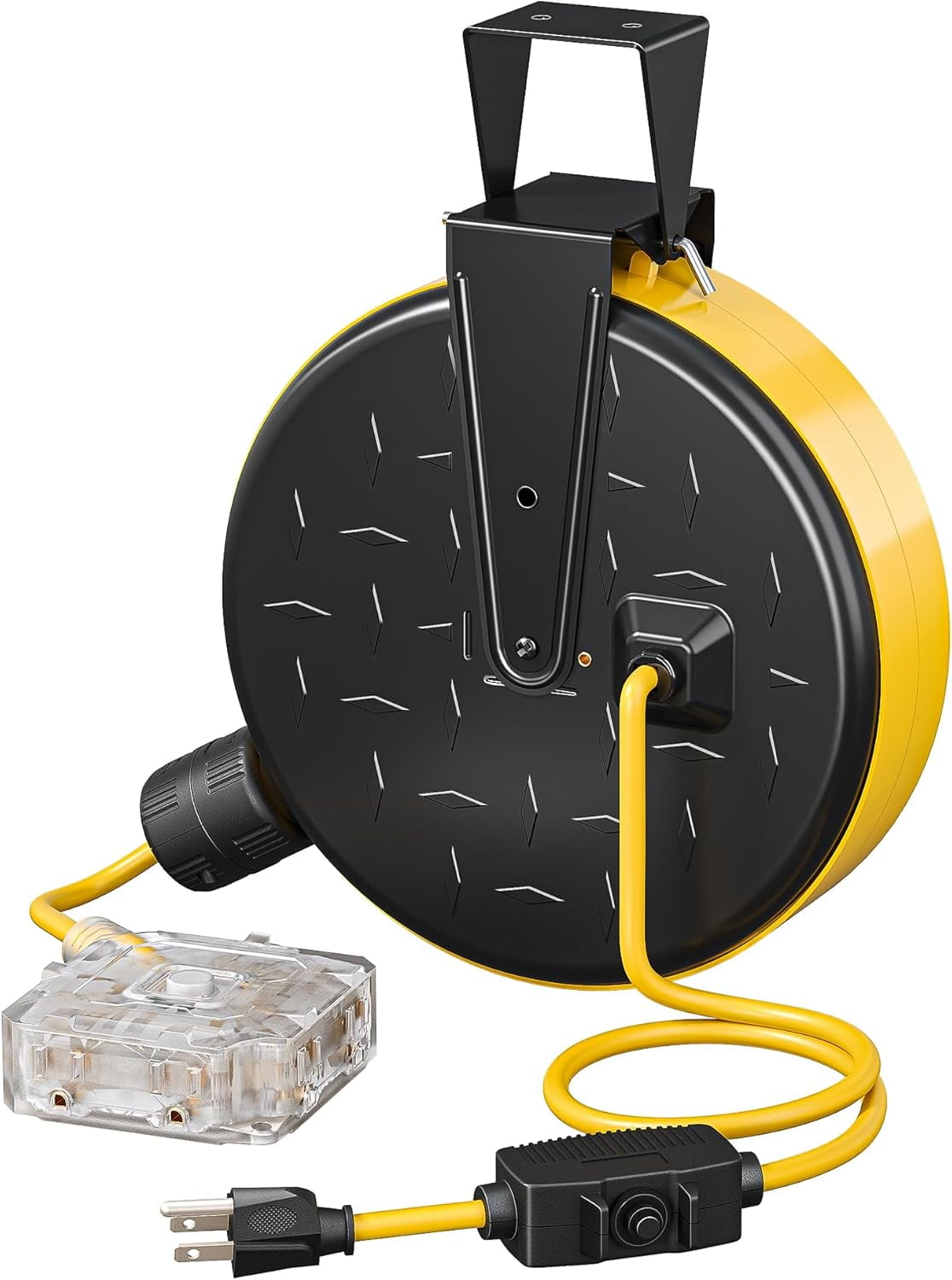 30 Ft Retractable Extension Cord Reel, Ceiling/Wall Mount 16/3 Gauge ...