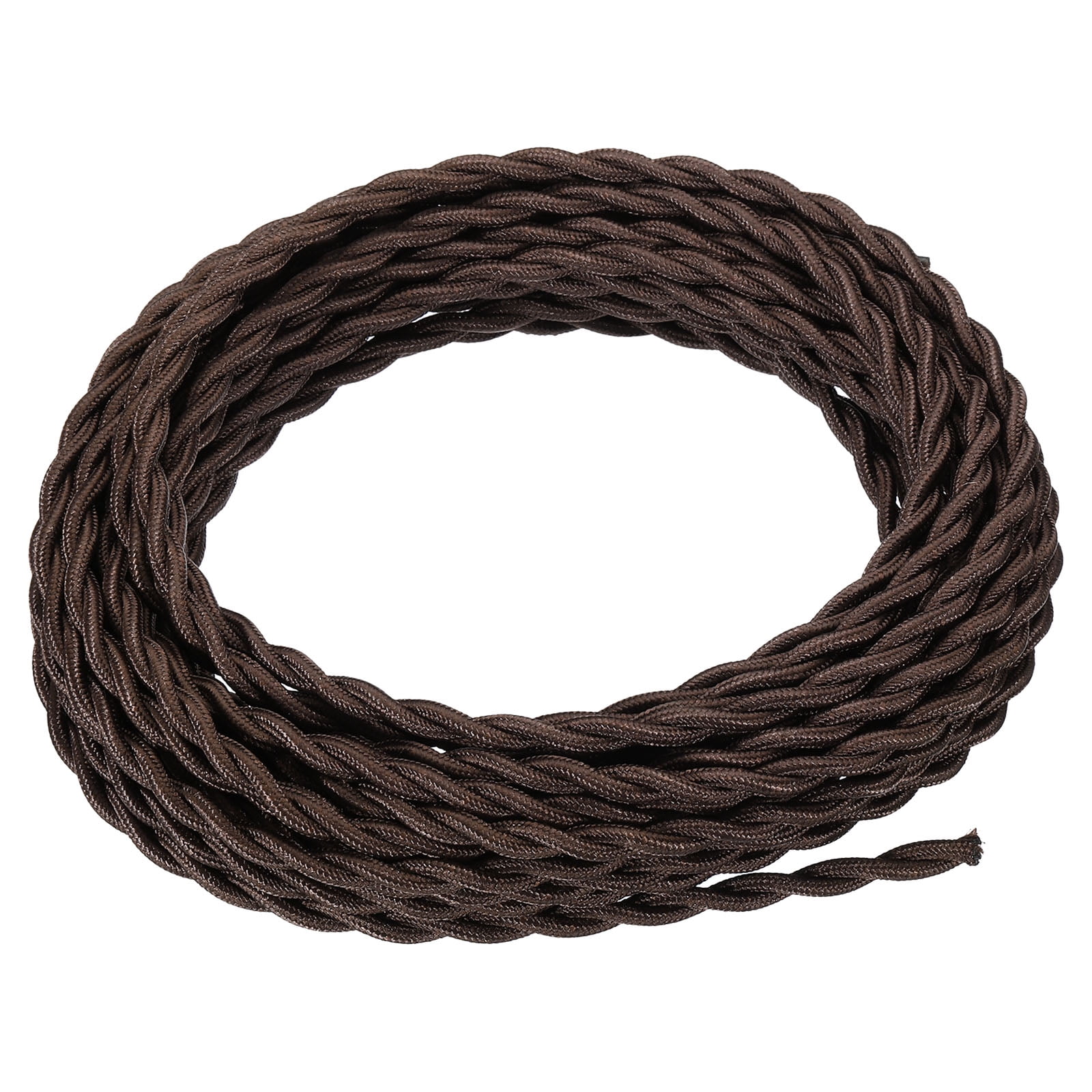 30 Ft Twisted Cloth Covered Wire Black UL Listed 18AWG 2Conductor ...
