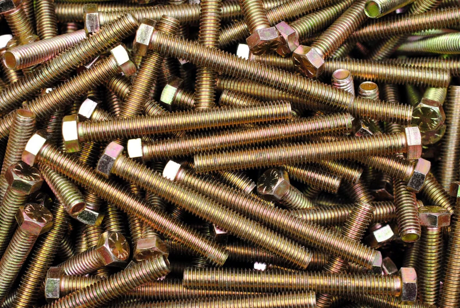 (30) Full Thread Grade 8 Hex Head Tap Bolts 7/16-14 x 4 Coarse Yellow ...