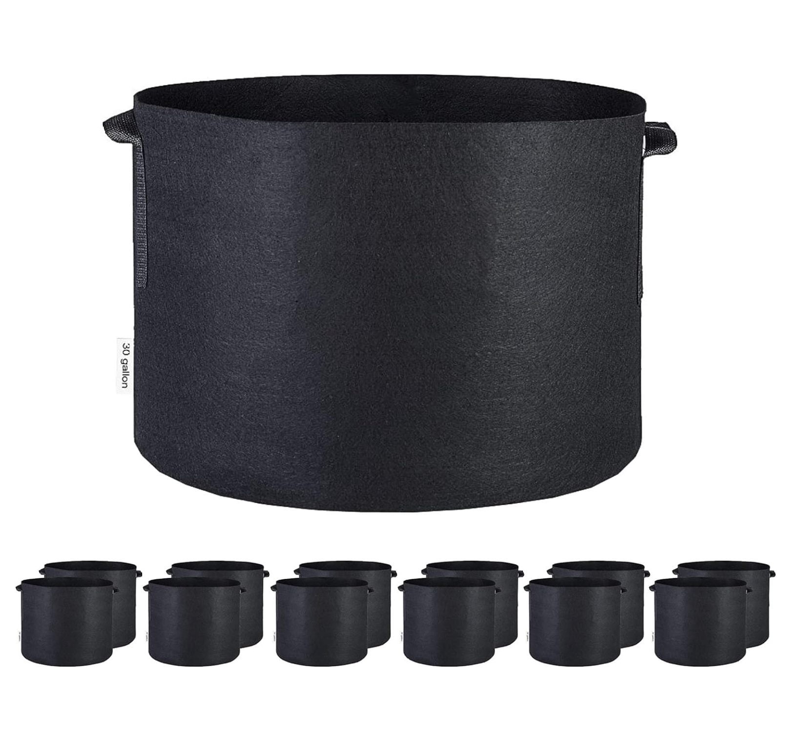 30 Gallon 12-Pack Round Fabric Fabric Aeration Pots Container for ...