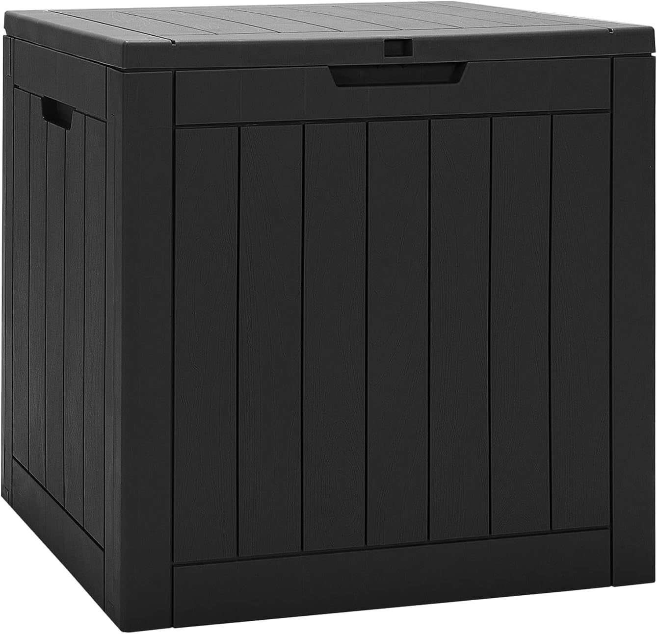 30 Gallon Deck Box, Patio Cubby Storage Chest With Lockable Lid & Built ...