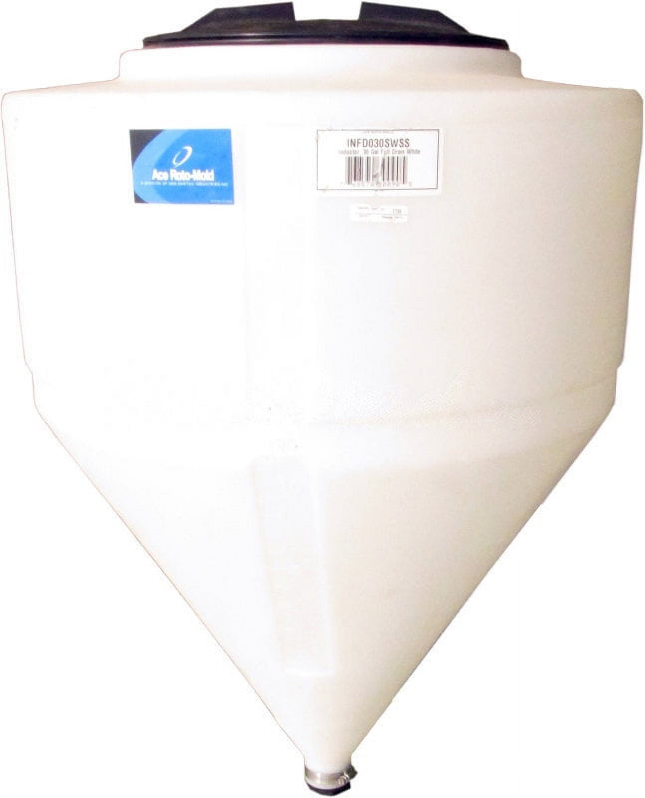 30 Gallon Full Drain Cone Bottom Inductor Tank (no stand) Water ...