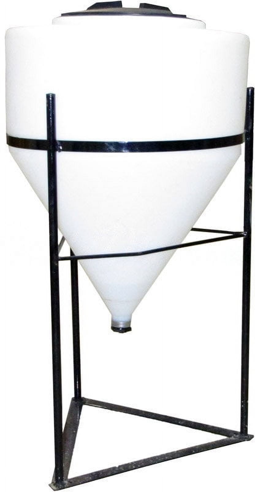 30 Gallon Plastic Storage Inductor Tank with Full Drain Cone Bottom and ...