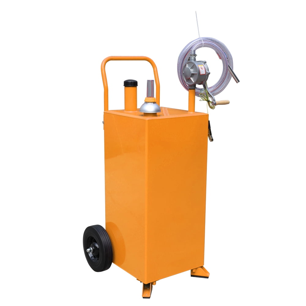 30 Gallon Heavy-Duty Gas Caddy - Yellow, Easy-to-Use Pump, Portable ...