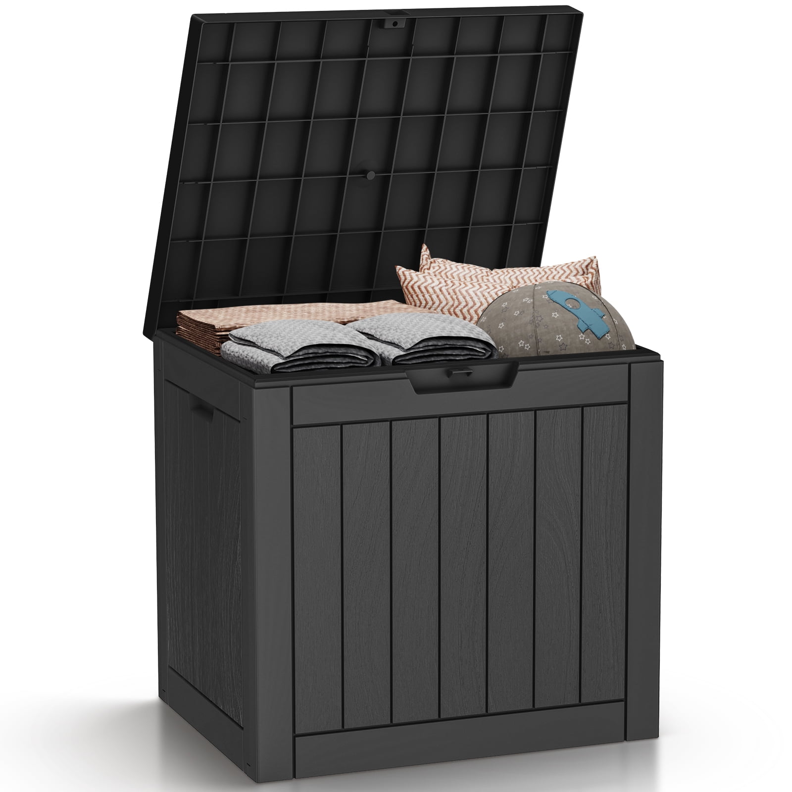 30 Gallon Heavy-Duty Resin Storage Box | Lockable Waterproof Deck Chest ...