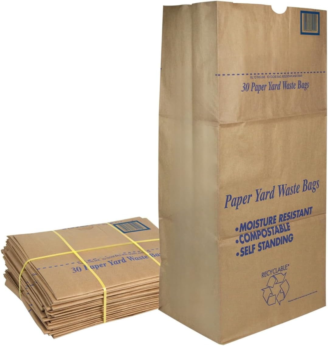 30 Gallon Lawn & Leaf 2-Ply Heavy-Duty Yard Waste Compost Refuse Paper ...