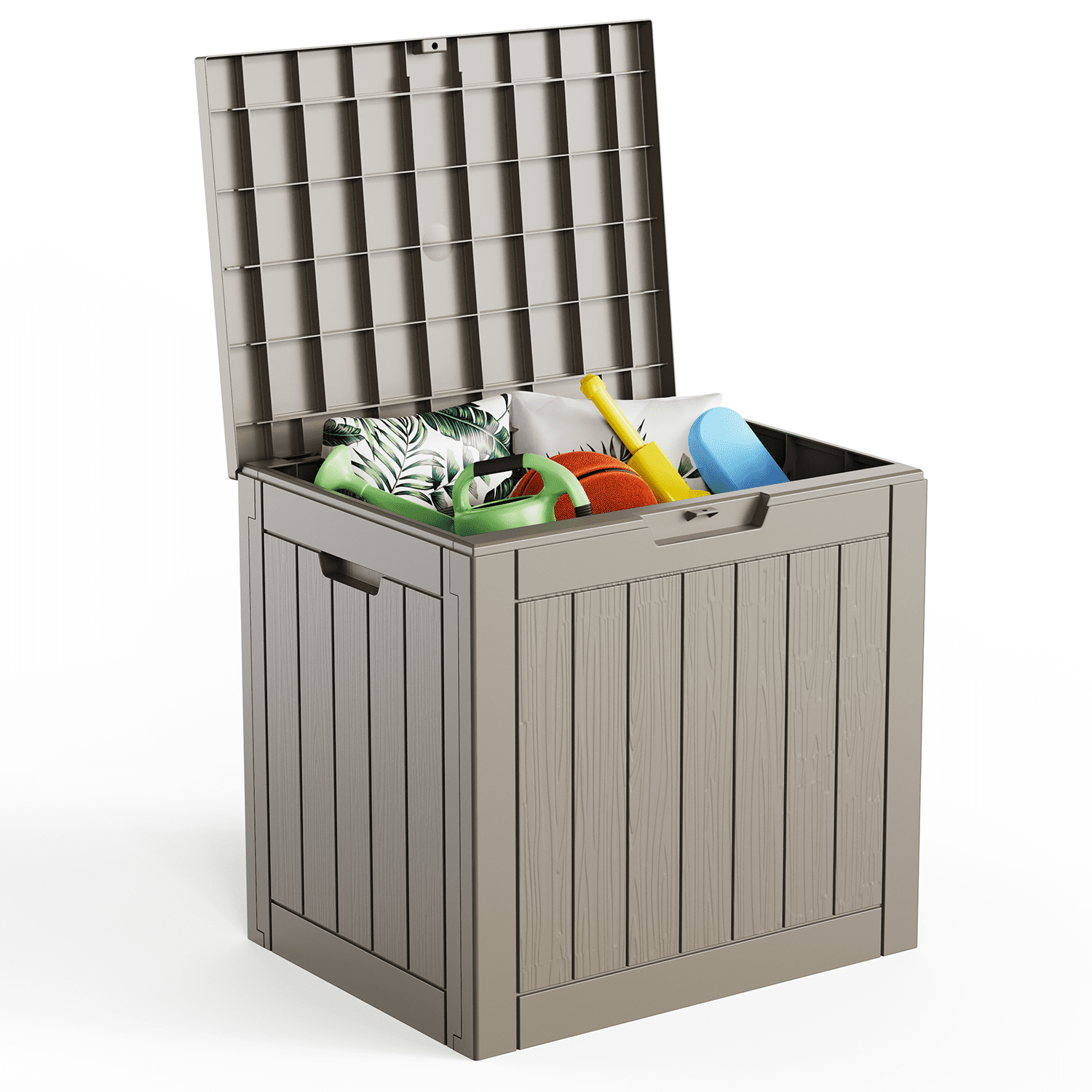 30 Gallon Outdoor Resin Deck Box - Lockable Waterproof Garden Storage ...