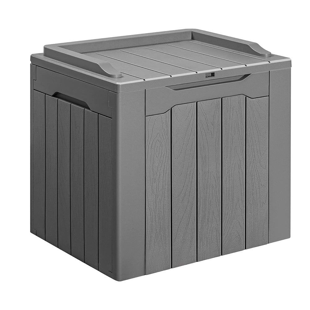 30 Gallon Small Deck Box Outdoor Resin Storage Box Lockable Storage ...