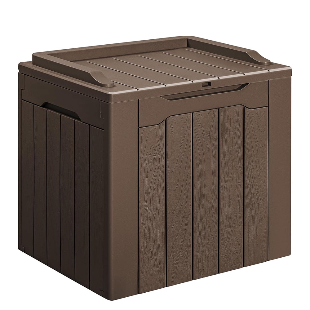 30 Gallon Outdoor Resin Storage Box, Retro Deck Box, Lockable Storage ...