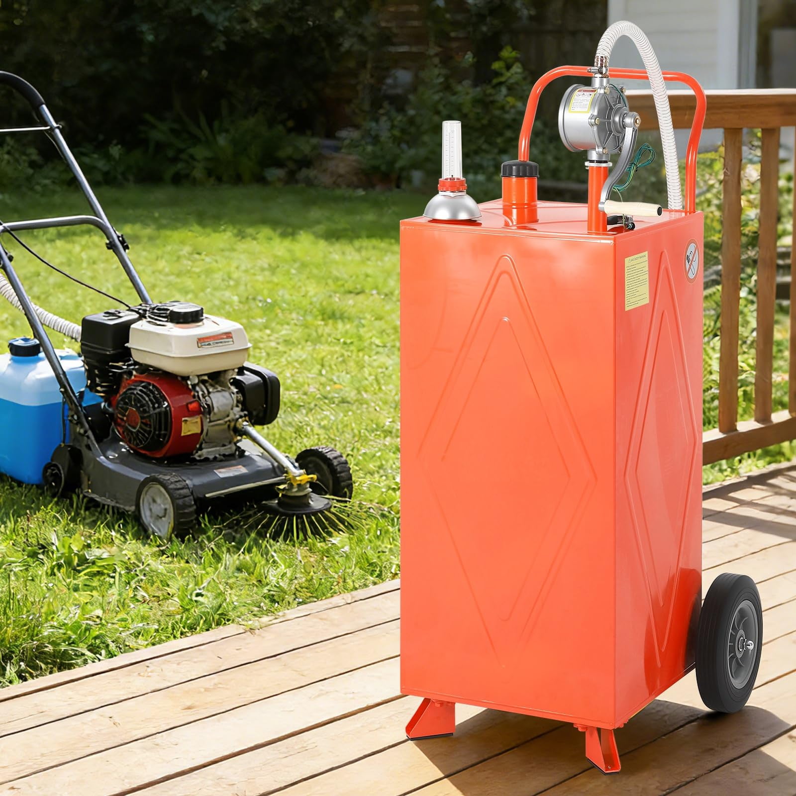 30 Gallon Portable Fuel Caddy - Heavy Duty Steel Gasoline & Fuel ...