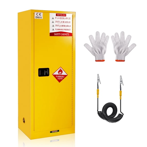 30 Gallon Safety Storage Cabinet, Fireproof Cabinet with Manual Closing ...