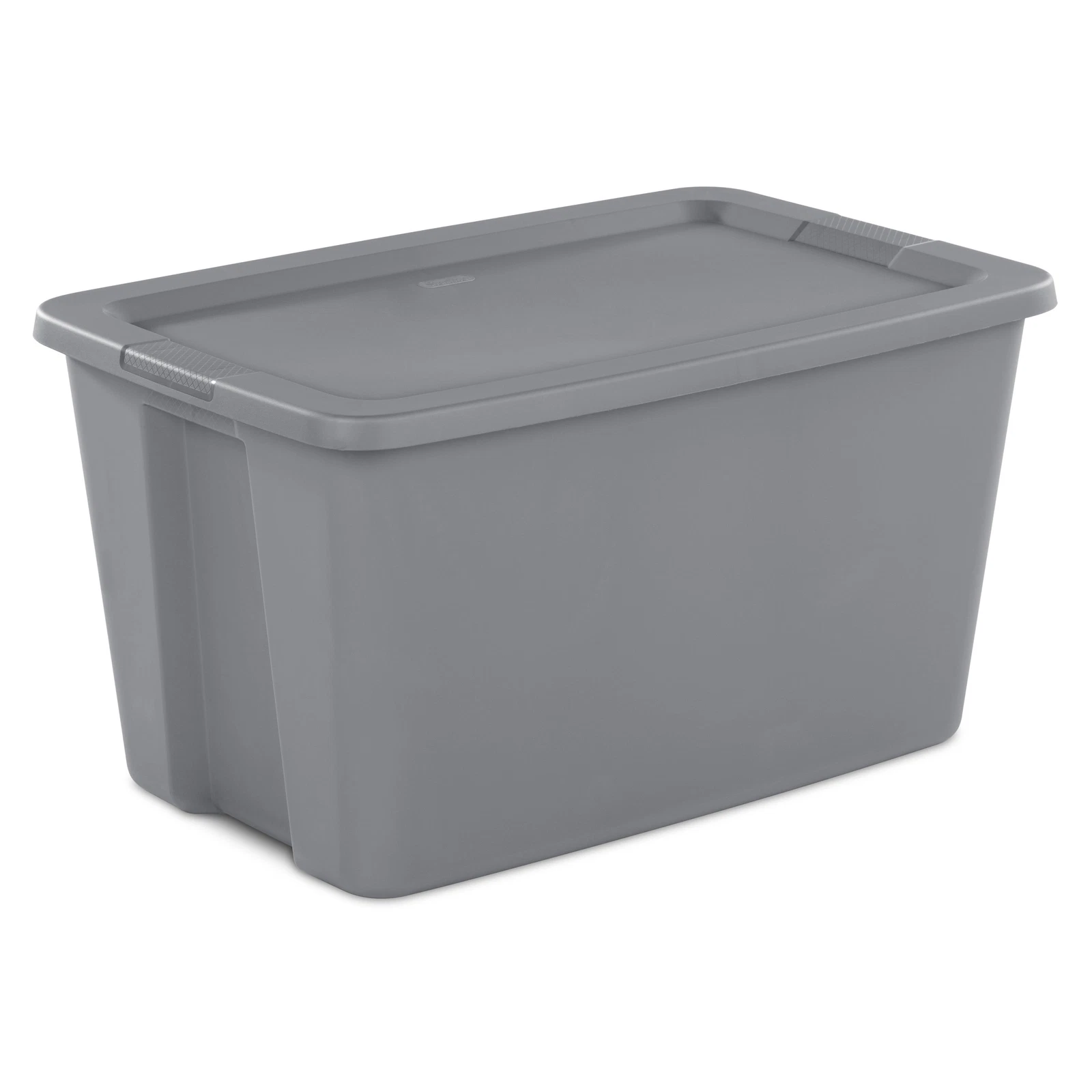 30 Gallon Storage Bin With Lid, Plastic Storage Container, Gray, Pack ...