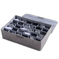 30 Grid Gray Washable Foldable Storage Organizer, Fabric Box for Small ...