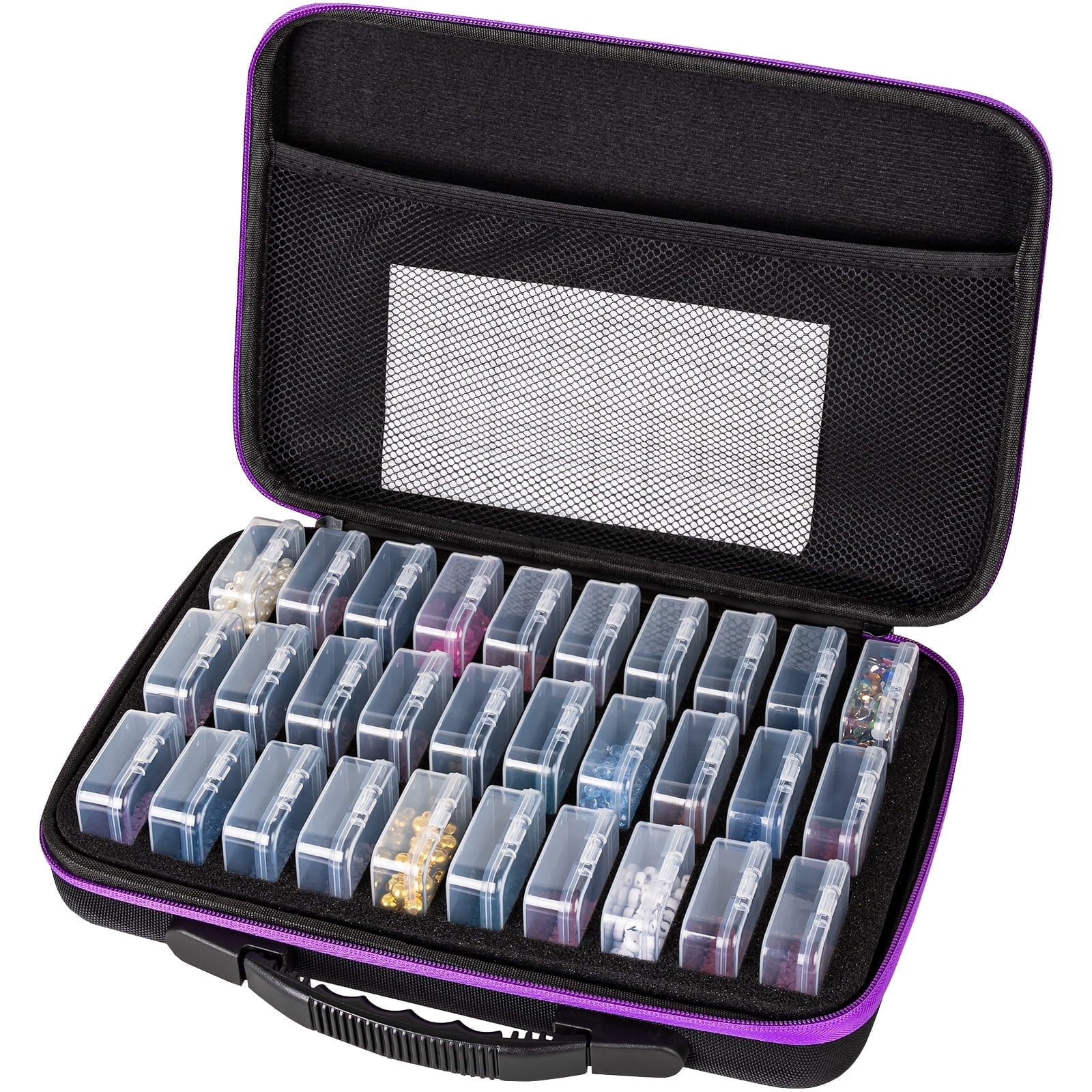 30 Grids Clear Bead Storage Containers, Small Plastic Bead Organizer ...