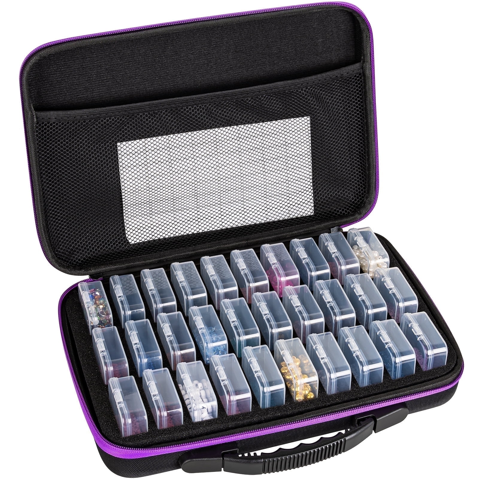 30 Grids Diamond Painting Storage Containers, Bead Organizer Box for ...