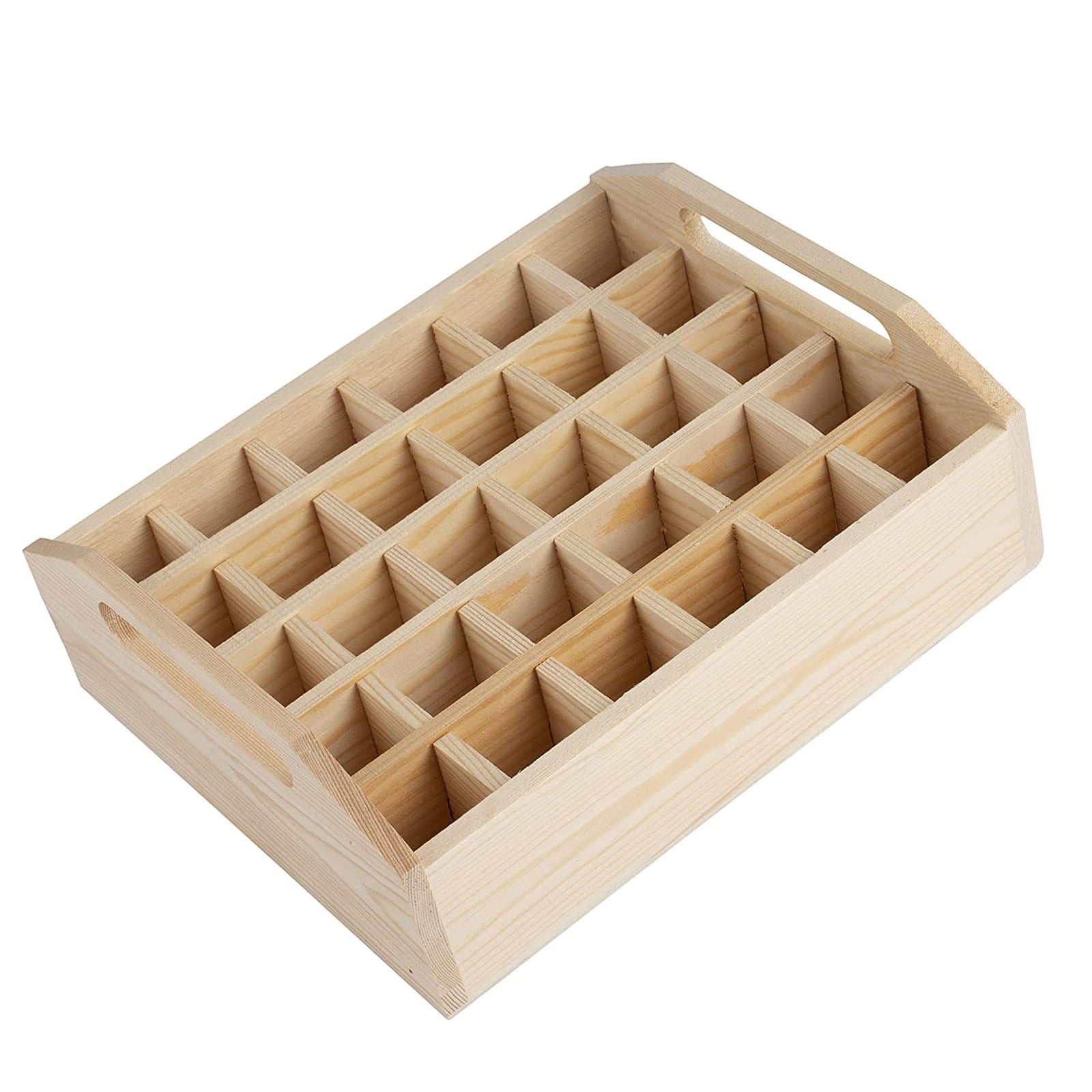 30 Grids Wooden Storage Box Organizer For Essential Oil Carrying Case ...