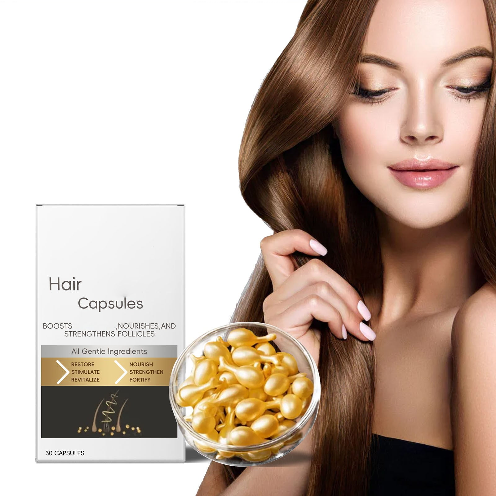 30 Hair Densityboost Capsules, Hair Serum Capsules, Hair Treatments ...