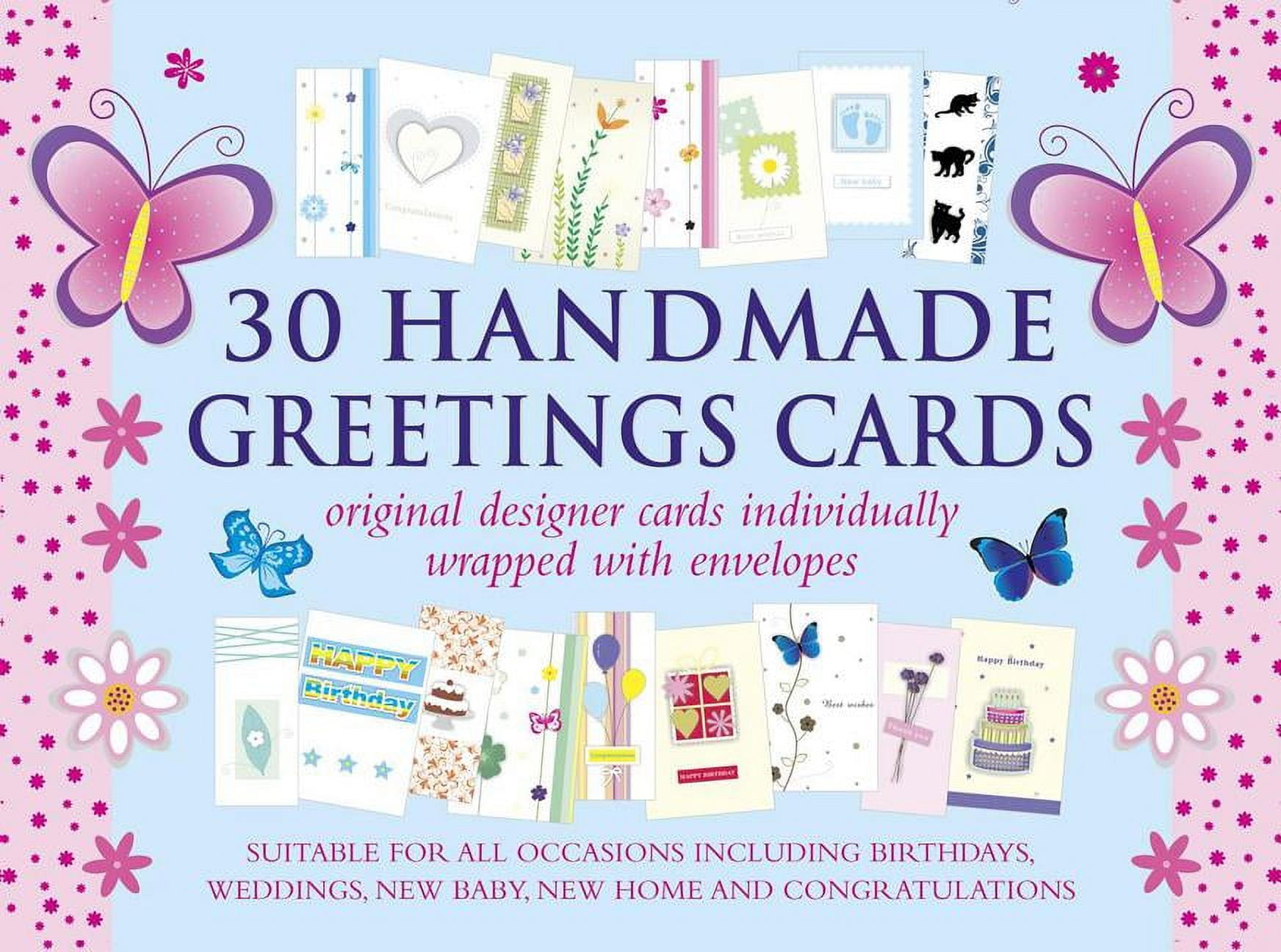 30 Handmade Greetings Cards (Blue/Pink Box) : Original Designer Cards ...