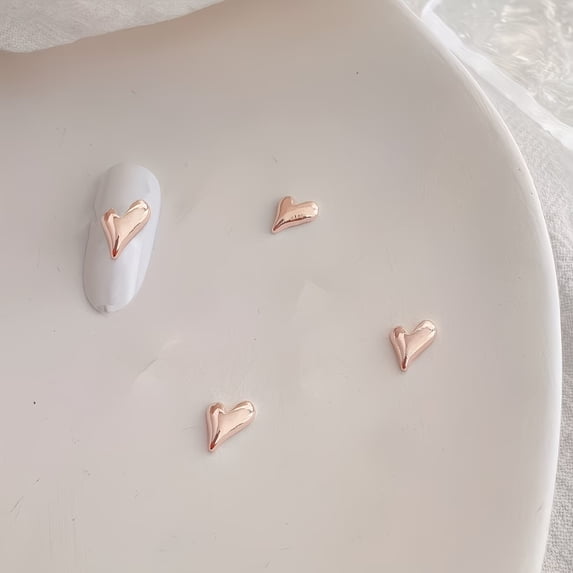 30 Heart Shaped Nail Charms for Acrylic Nails - Premium 3D Nail Art ...
