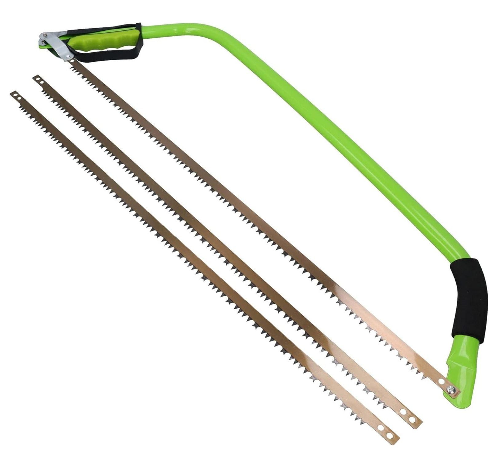 30" Heavy Duty Bow Saw Tree Wood Branch Log Cutter With 2 Spare Blades ...