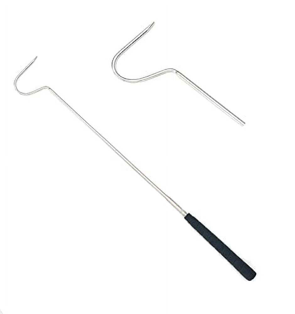 30" Heavy Duty Snake Reptile Handling Hooks Stainless Steel Rubber Grip ...