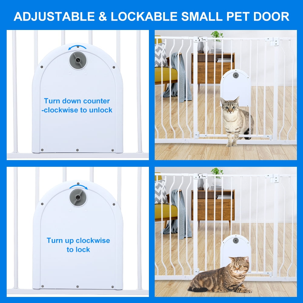 30" Height,Baby Gates for Doorways, Baby Gate with Cat Door, Dog Gates ...