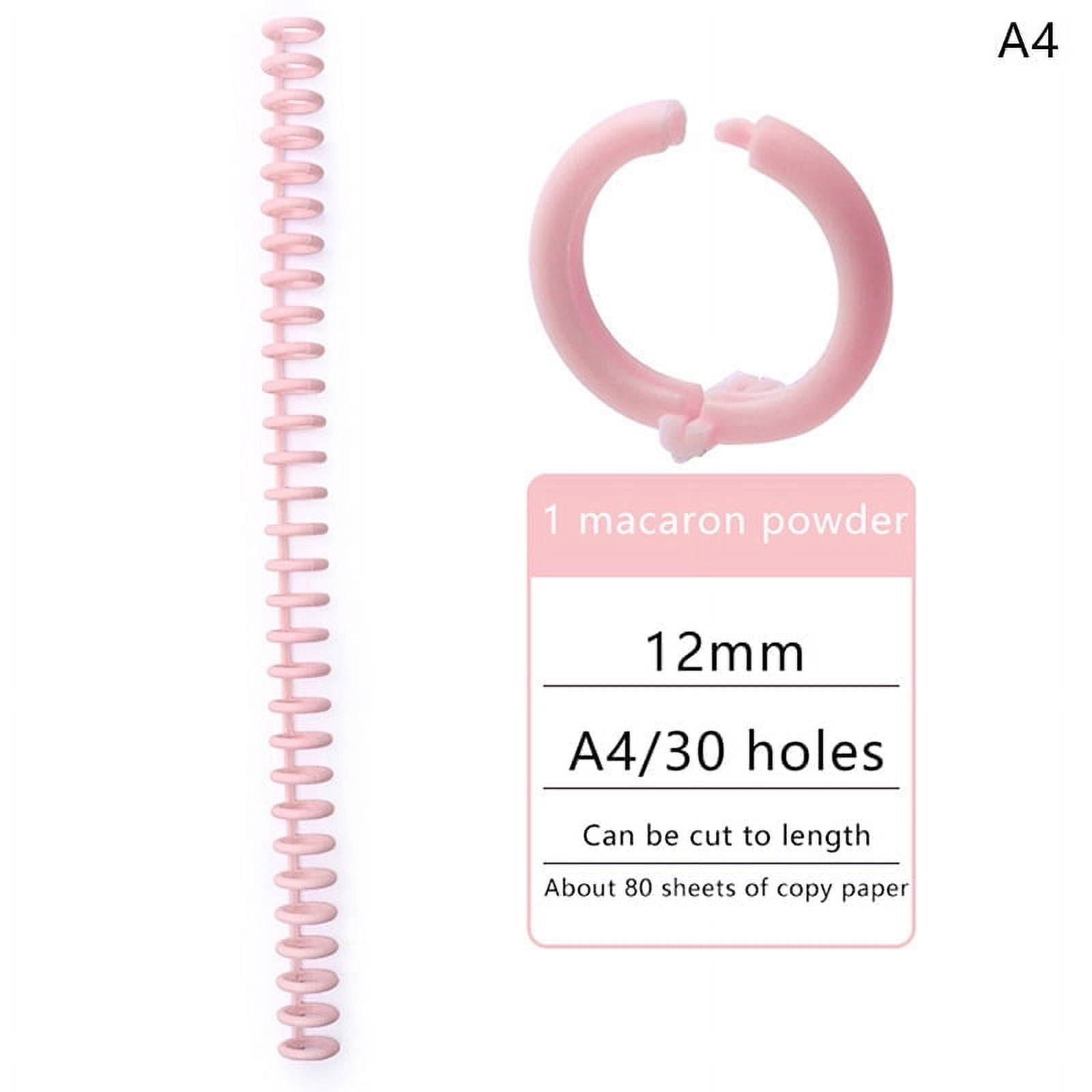 30 Holes Loose-leaf Plastic Binding Ring Spring Spiral Rings Binder ...